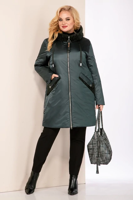 *Куртка 2090 зеленый Shetti купить в интернет магазине Велесмода